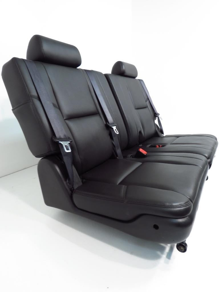2007 - 2014 Escalade Chevy Suburban Tahoe Third Row Seat LTZ Black Lea ...
