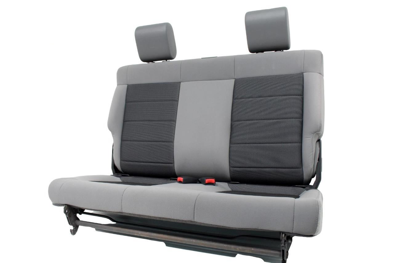 2007 - 2018 Jeep Wrangler JK Rear Seat, Gray Black OEM Two-Tone Cloth ...